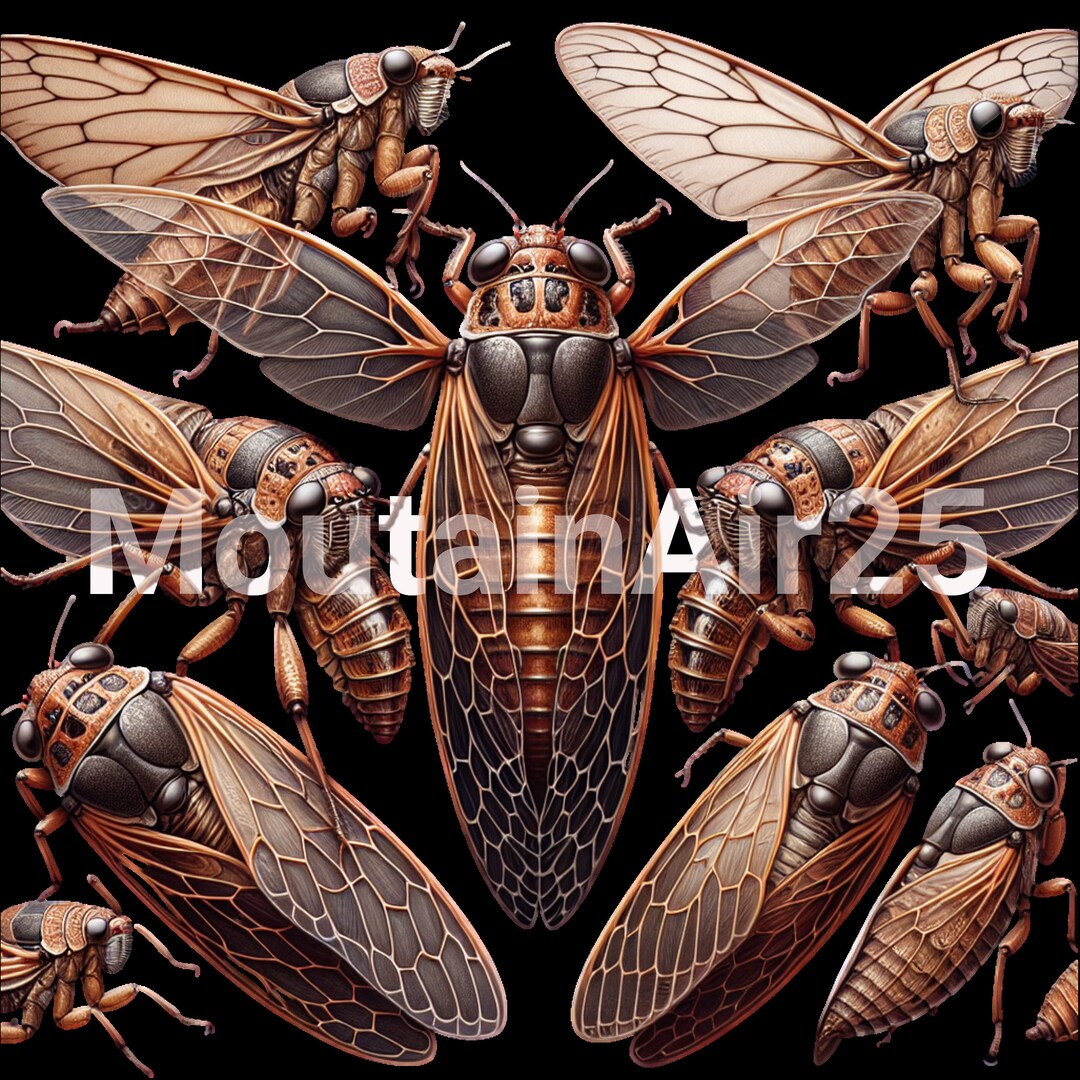 Cicadas PNG, Cicadageddon 2024 Digital Download, Cicada PNG, Bug Lover ...