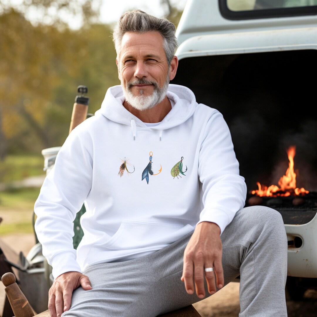 Flies Fly Fishing Hoodie, Fly Fishing Gift for Him Sweatshirt , Fishing ...