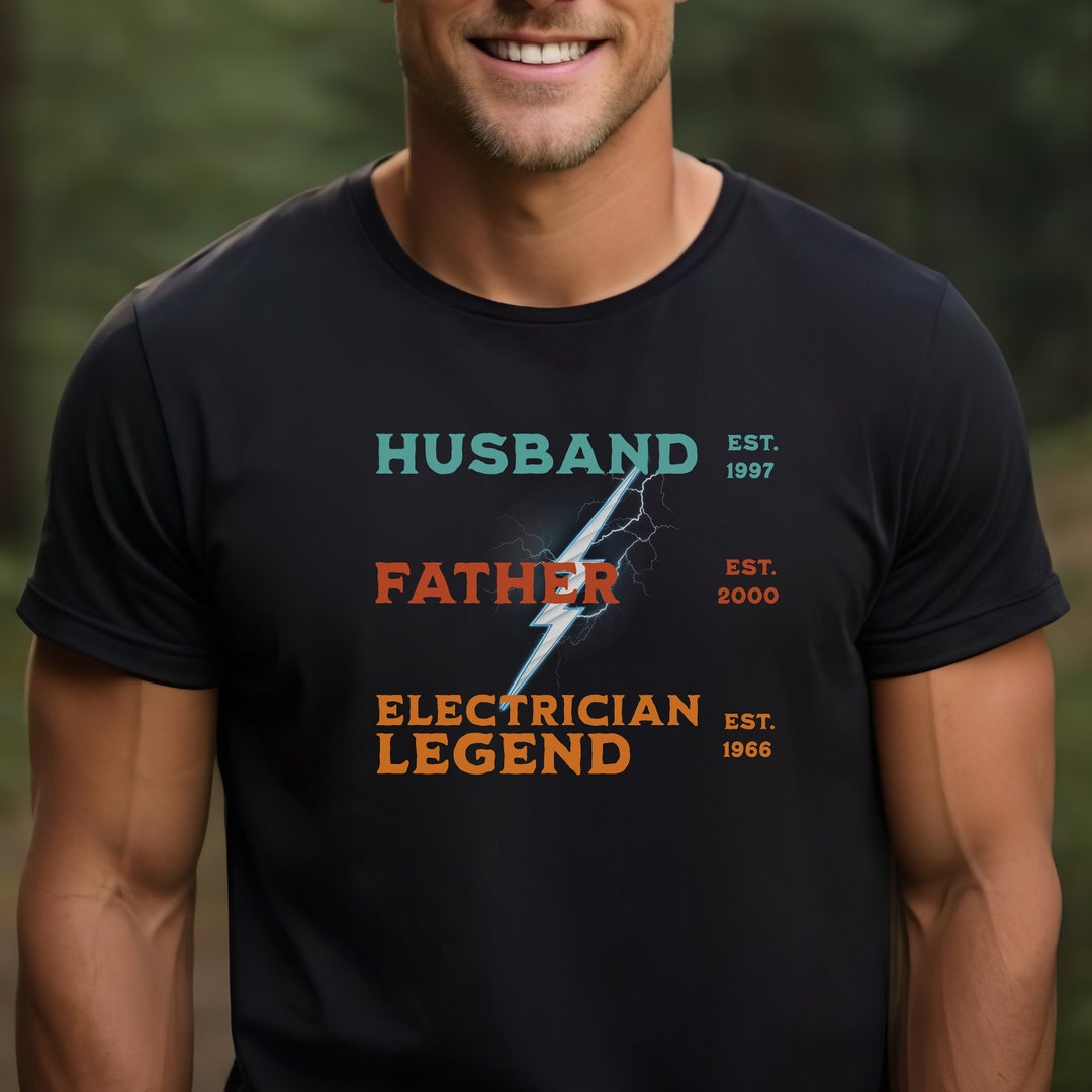 Electrician Dad Tshirt, Custom Electrician Tee Shirt Daddy Gift ...