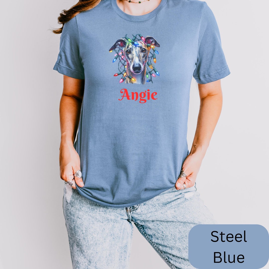 Whippet Christmas Tshirt, Personalized Whippet Tee Shirt, Custom Dog ...