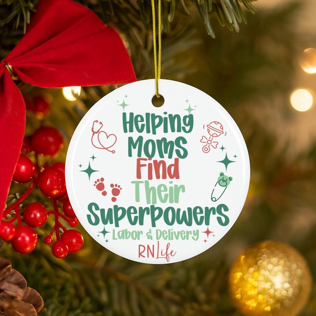 Labor and Delivery Nurse Ornament, L&D Nurse Christmas Ornament, RN ...