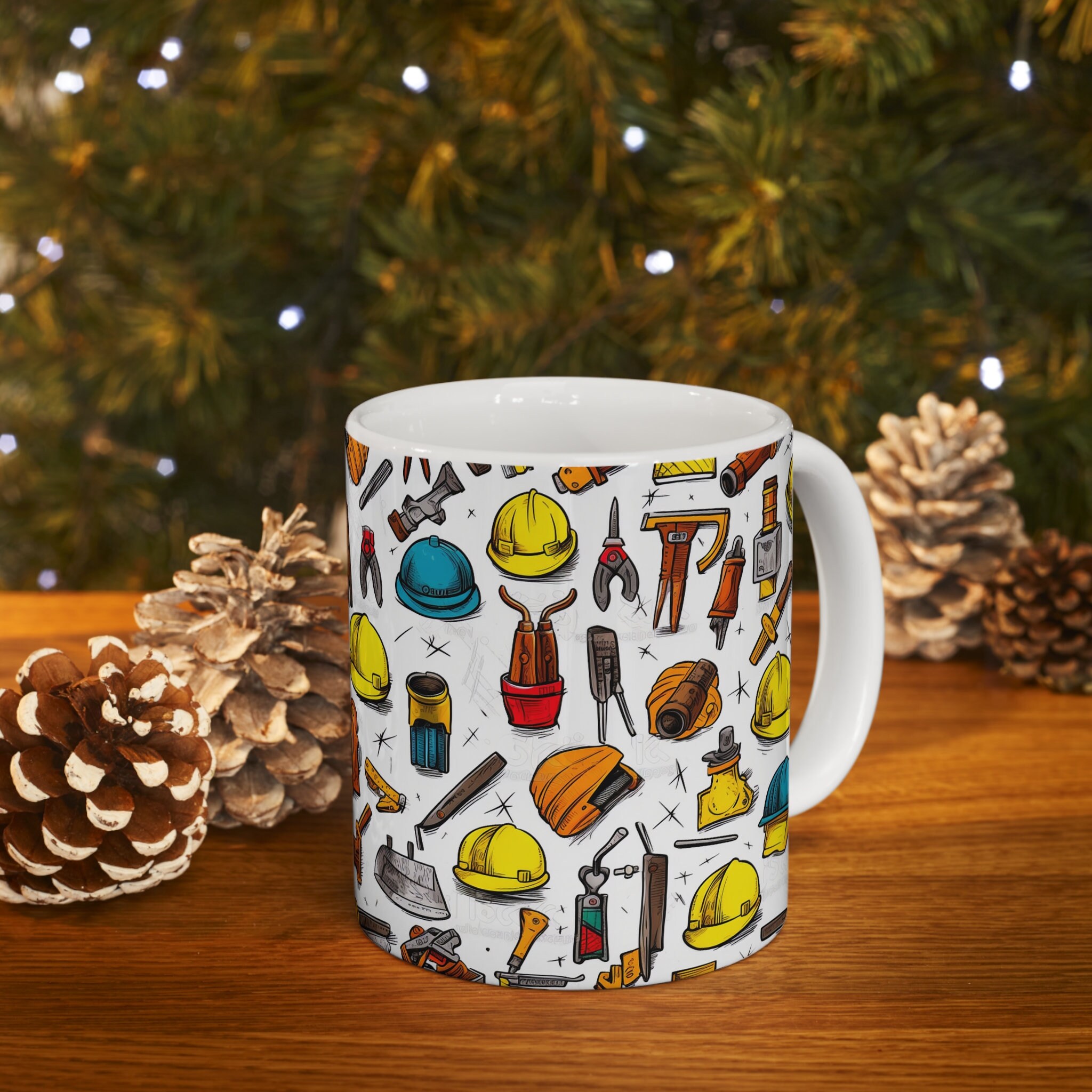 Construction Coffee Cup, Construction Worker Tea Cup, Working Man Tools ...