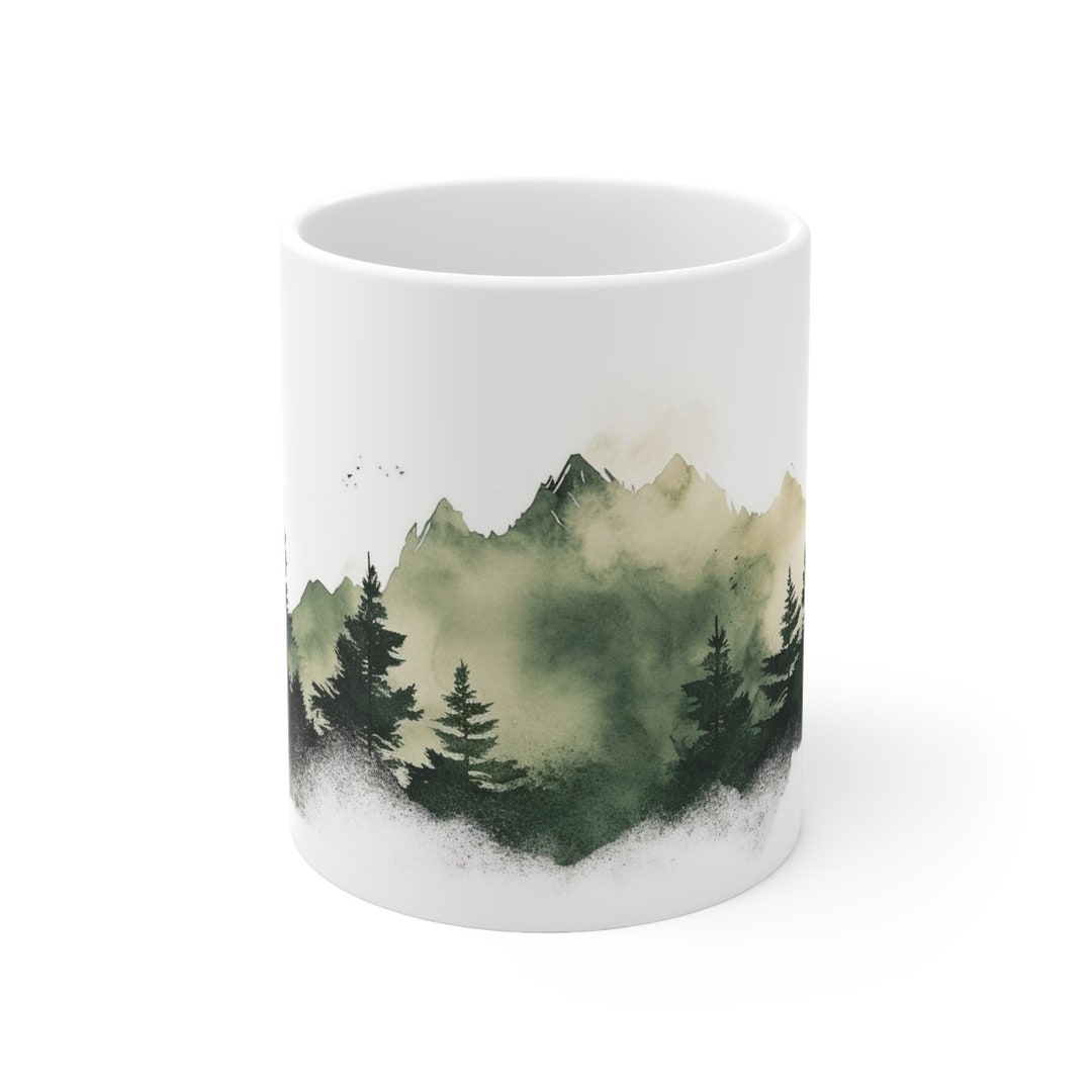 Boho Coffee Mug Mountain Mug Mountain Range Mug Nature Mug Vintage ...