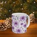 Boho Purple Floral Coffee Mug, Vintage Lavender Flowers Tea Cup, Cute ...