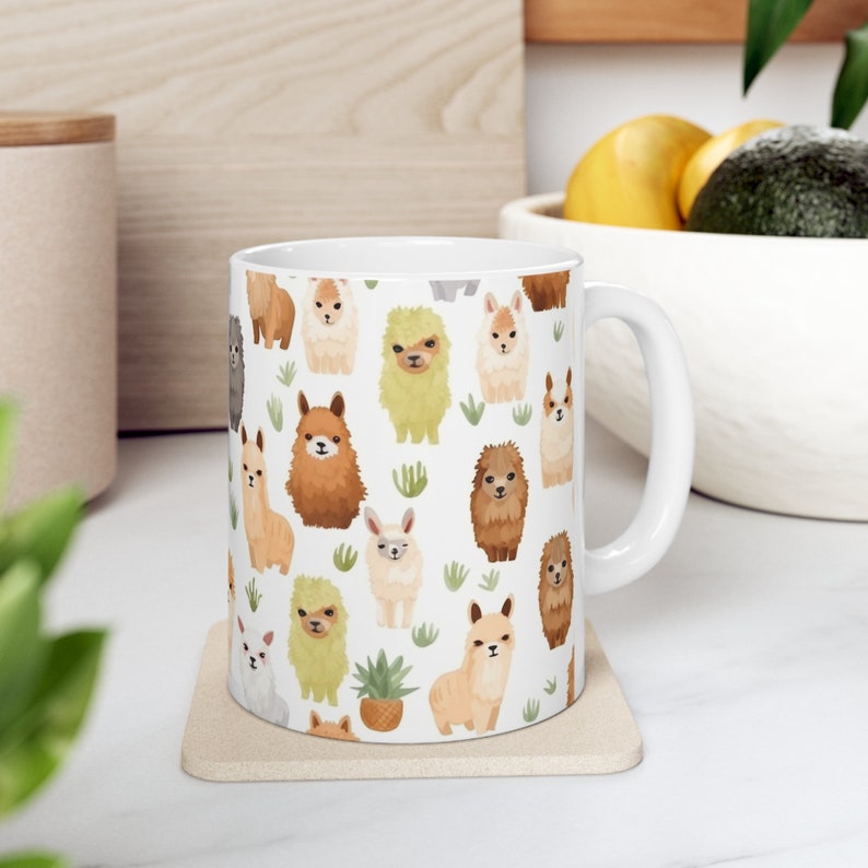 Alpaca and Llama Coffee Mug, Alpacas and Llamas Tea Cup, Alpaca Lover ...