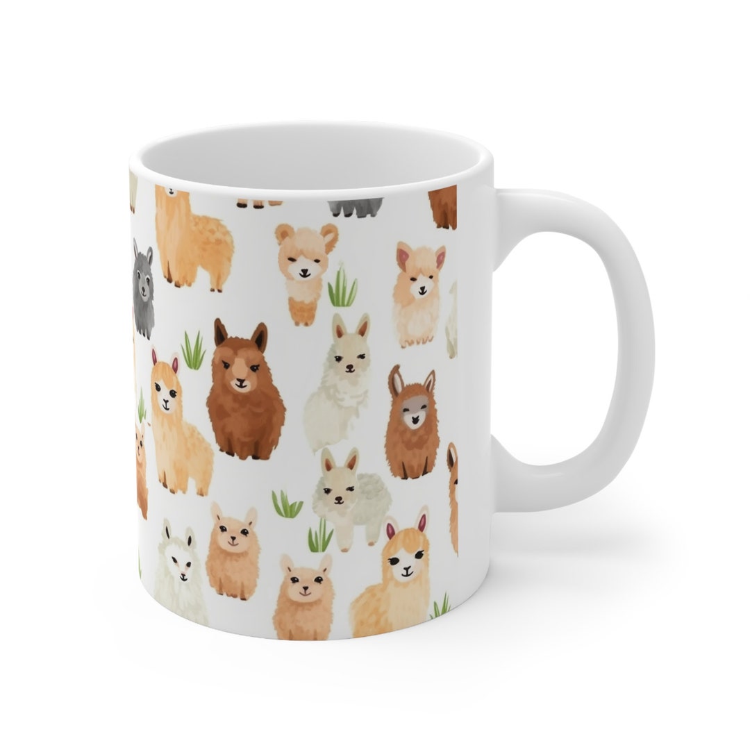 Alpaca and Llama Coffee Mug, Alpacas and Llamas Tea Cup, Alpaca Lover ...