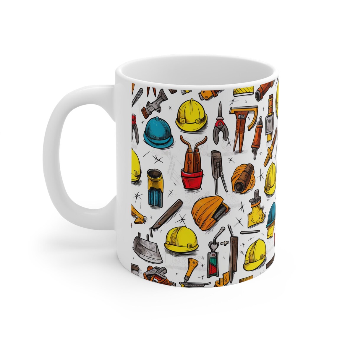 Construction Coffee Cup, Construction Worker Tea Cup, Working Man Tools ...