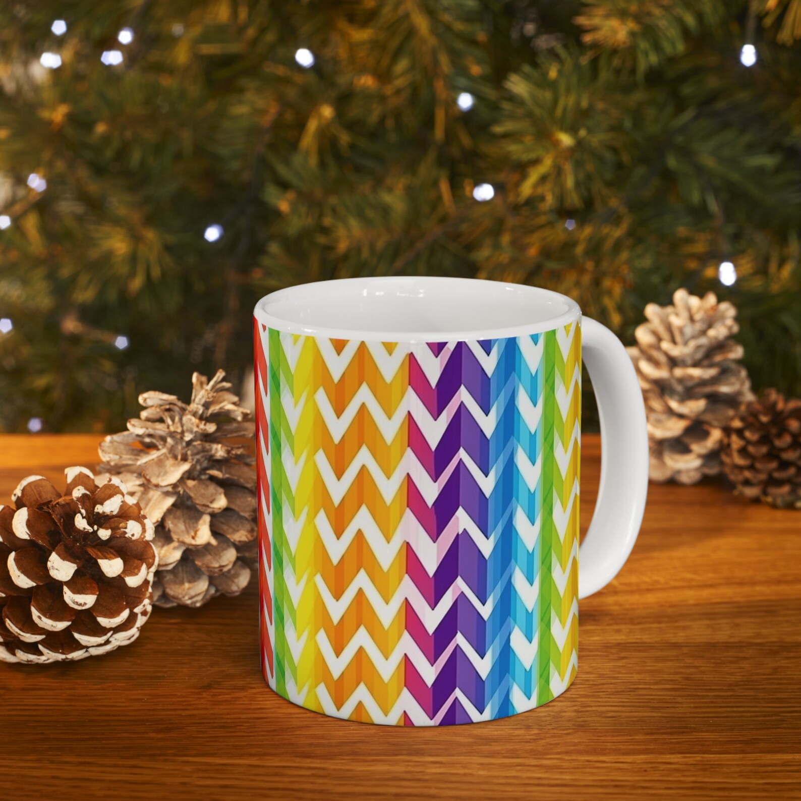 Rainbow Coffee Mug, Rainbow Tea Cup, Abstract Tea Cup, Abstract Rainbow ...