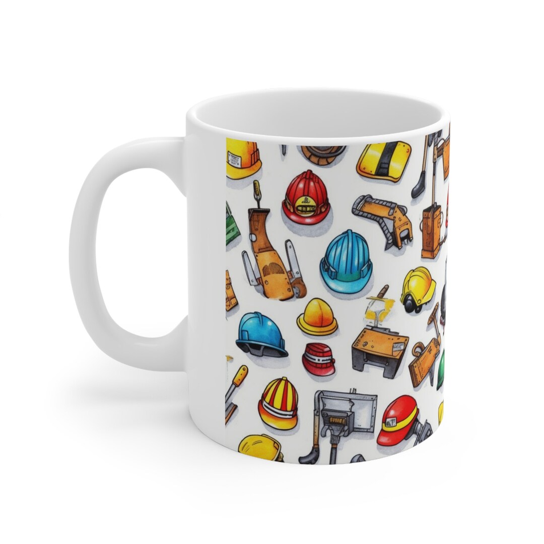 Construction Coffee Cup, Construction Worker Tea Cup, Working Man Tools ...