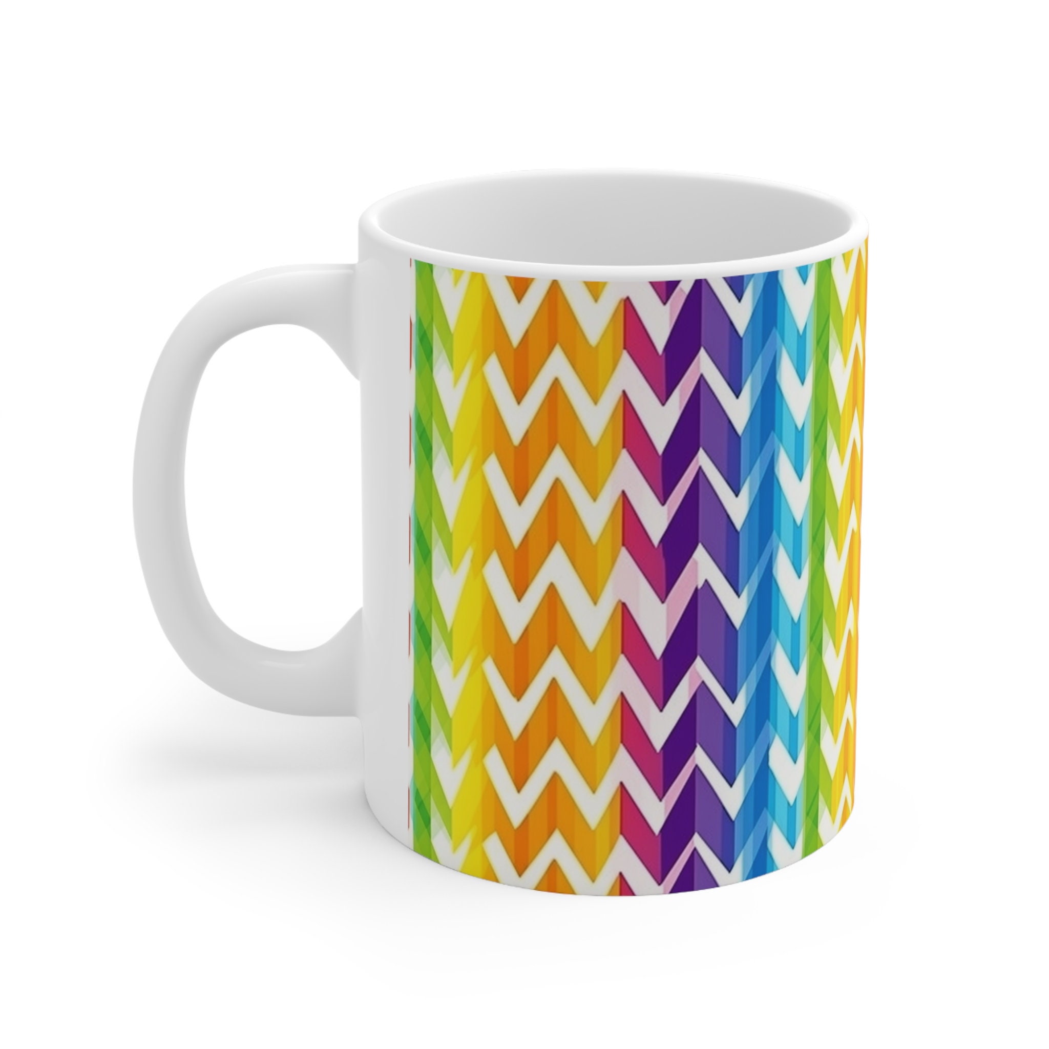 Rainbow Coffee Mug, Rainbow Tea Cup, Abstract Tea Cup, Abstract Rainbow ...