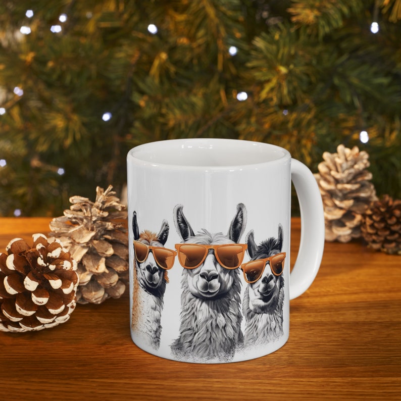 Cool Llamas Coffee Cup, Llamas With Sunglasses Cup, Funny Llamas Tea ...