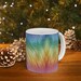 Glittery Rainbow Coffee Mugs, Pretty Glittery Rainbow Tea Cups, Cute ...