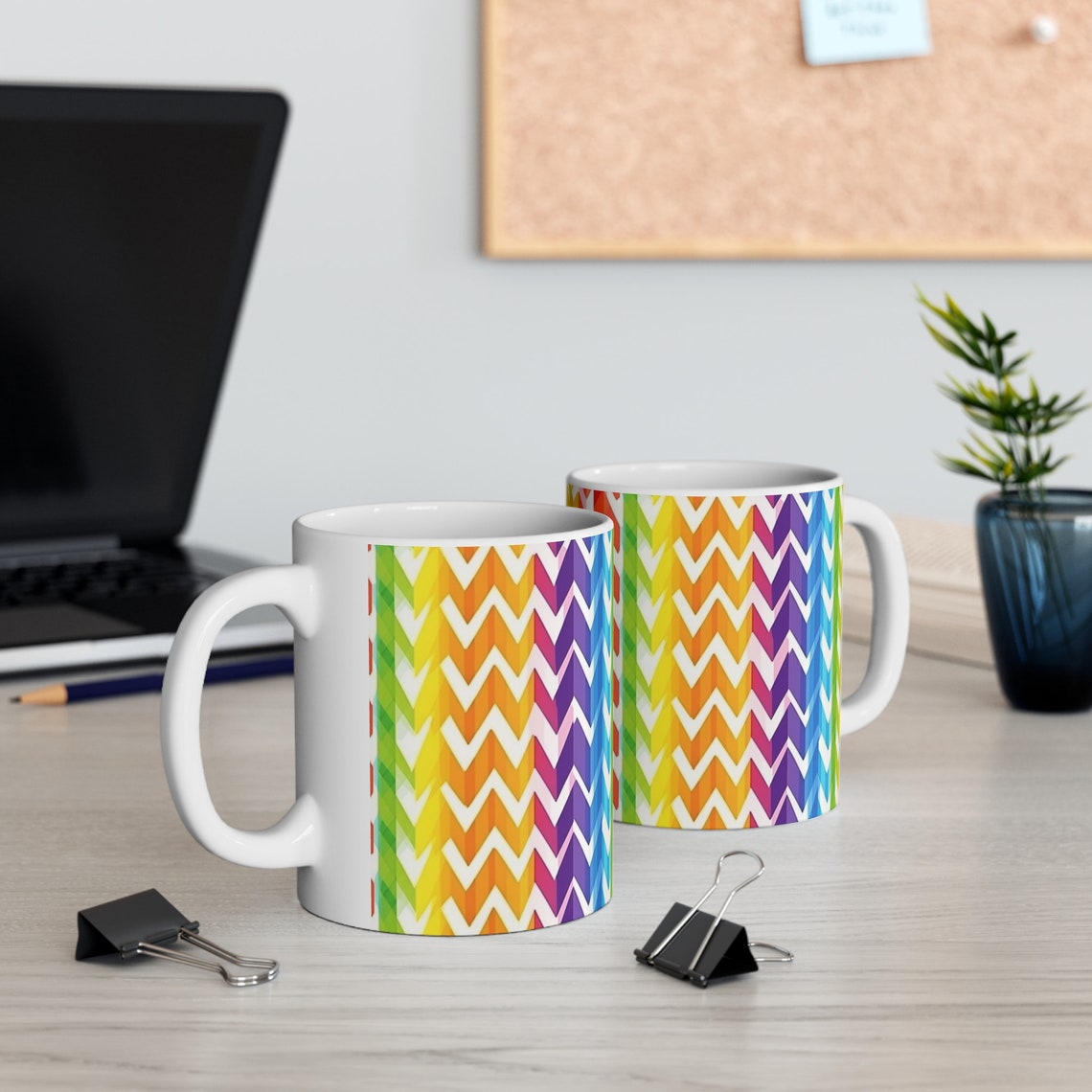 Rainbow Coffee Mug, Rainbow Tea Cup, Abstract Tea Cup, Abstract Rainbow ...
