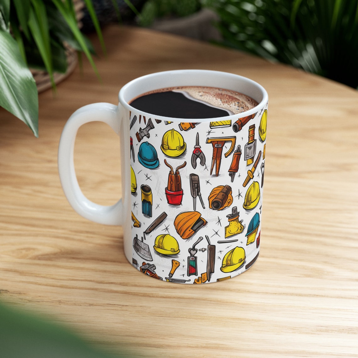 Construction Coffee Cup, Construction Worker Tea Cup, Working Man Tools ...
