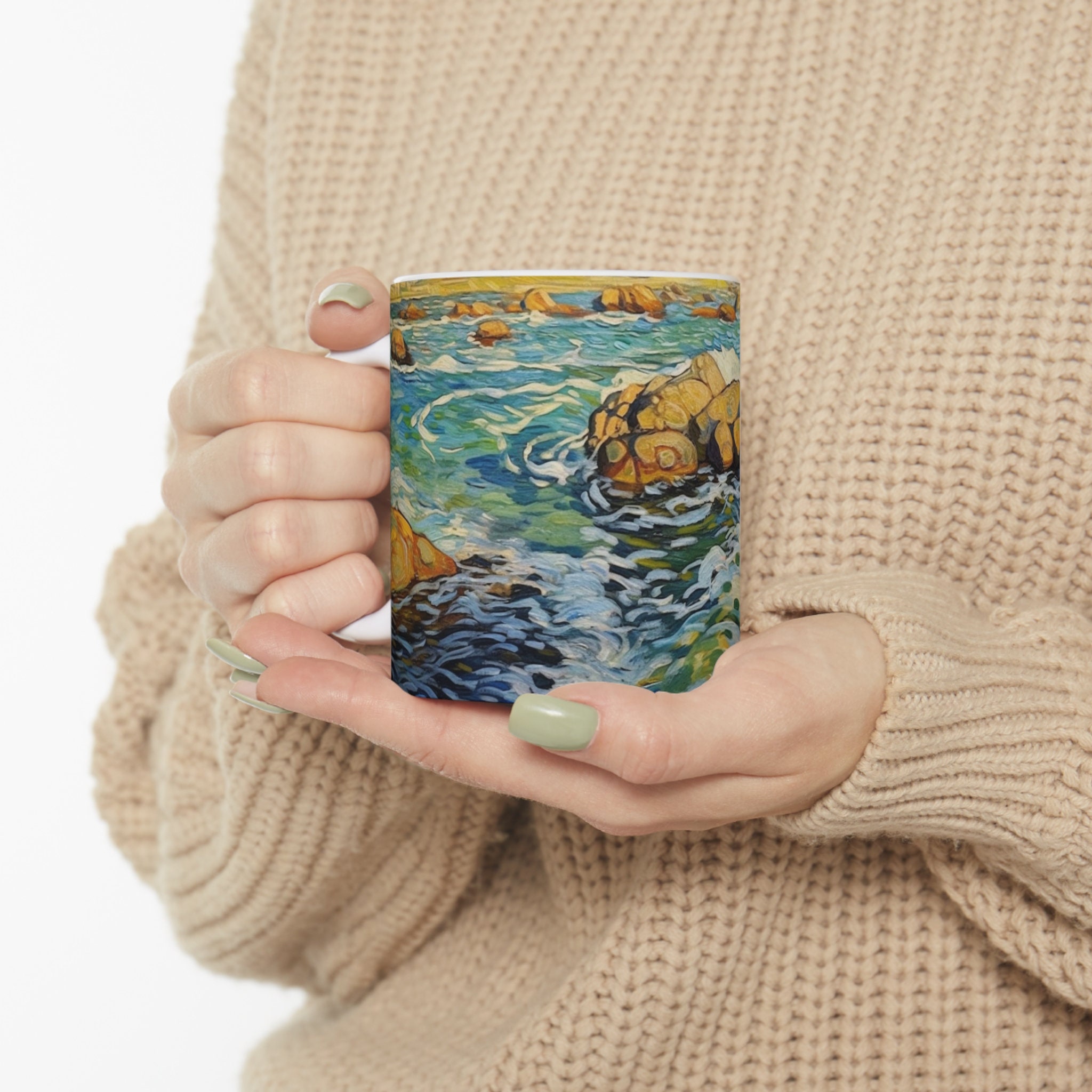 Gorgeous Ocean Waves Coffee Cup, Ocean Wave Tea Cup, Sea Tea Cup ...