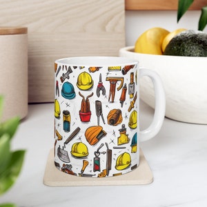 Construction Coffee Cup, Construction Worker Tea Cup, Working Man Tools ...