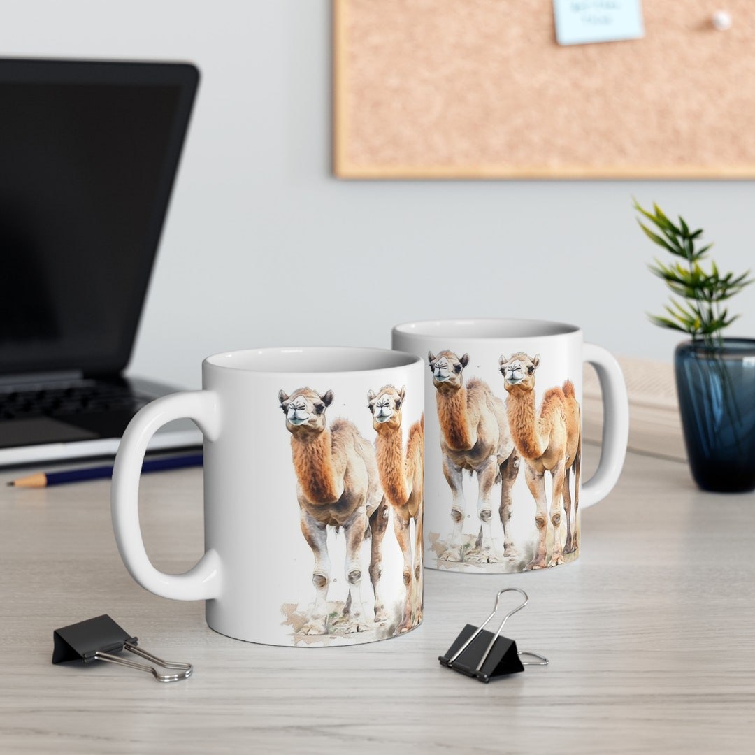 Chillin Camels Coffee Mug, Camel Tea Cup, Tan Camels Cup, Gift for ...