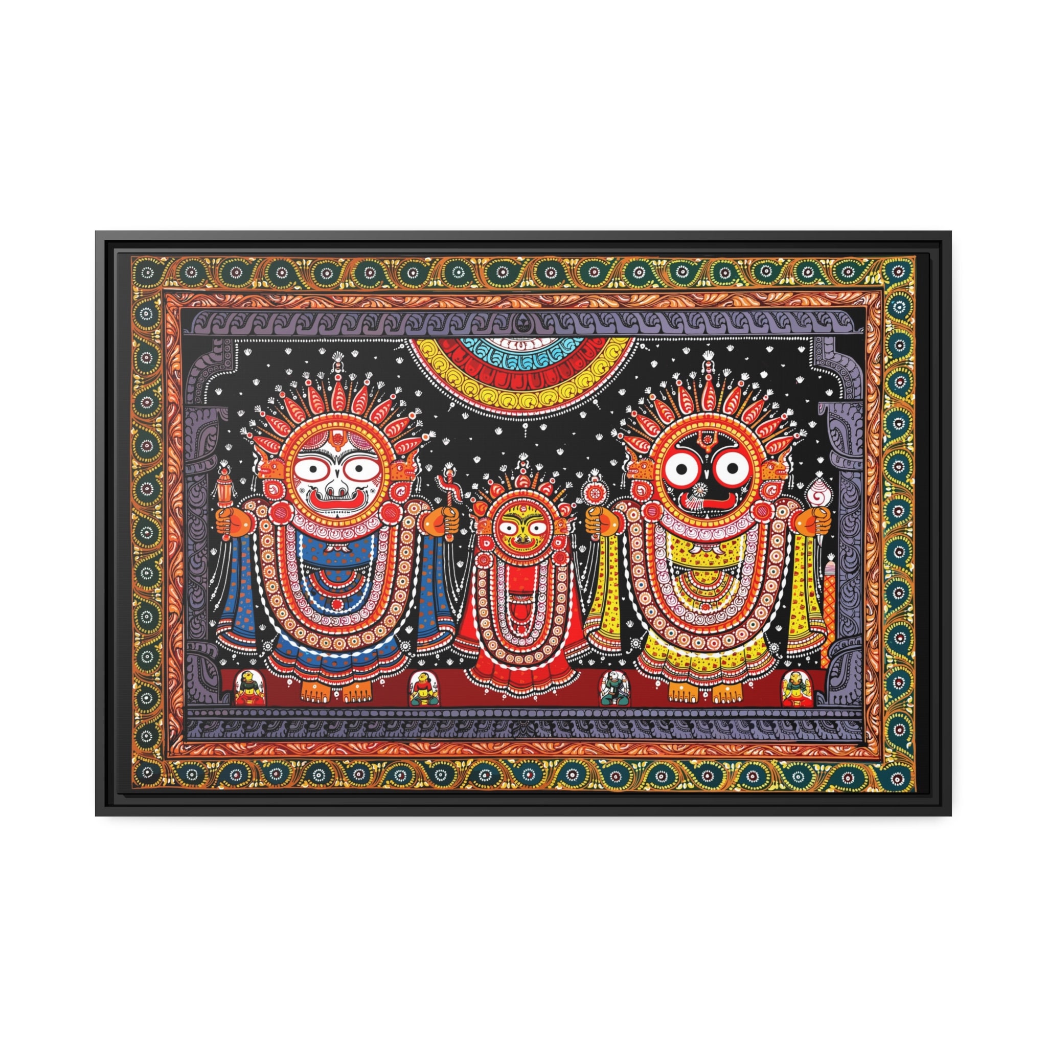 Lord Jagannath Subhadra Balade Suna Besa Pattachitra Painting | Radha ...