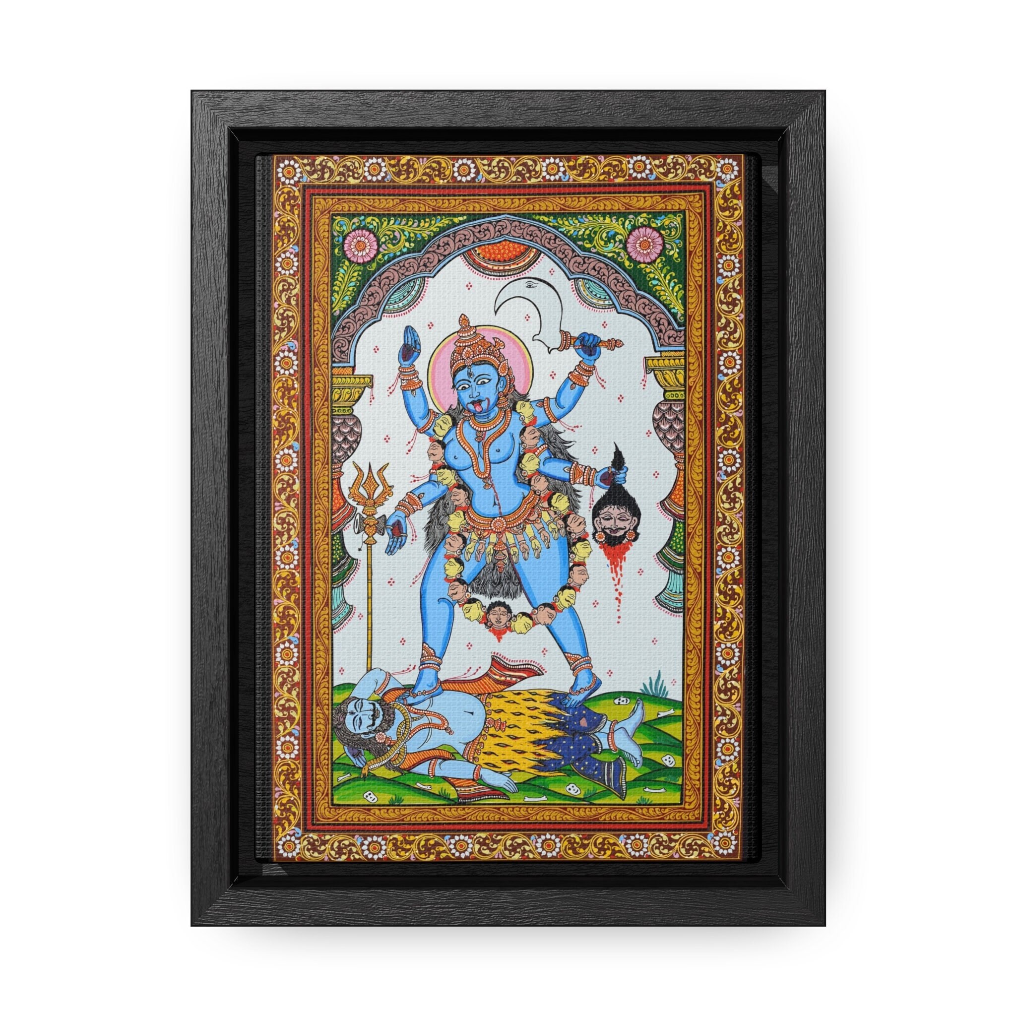 Kali Mata Canvas, Maa Maha Kali Pattachitra Painting, Hindu Goddess Art ...
