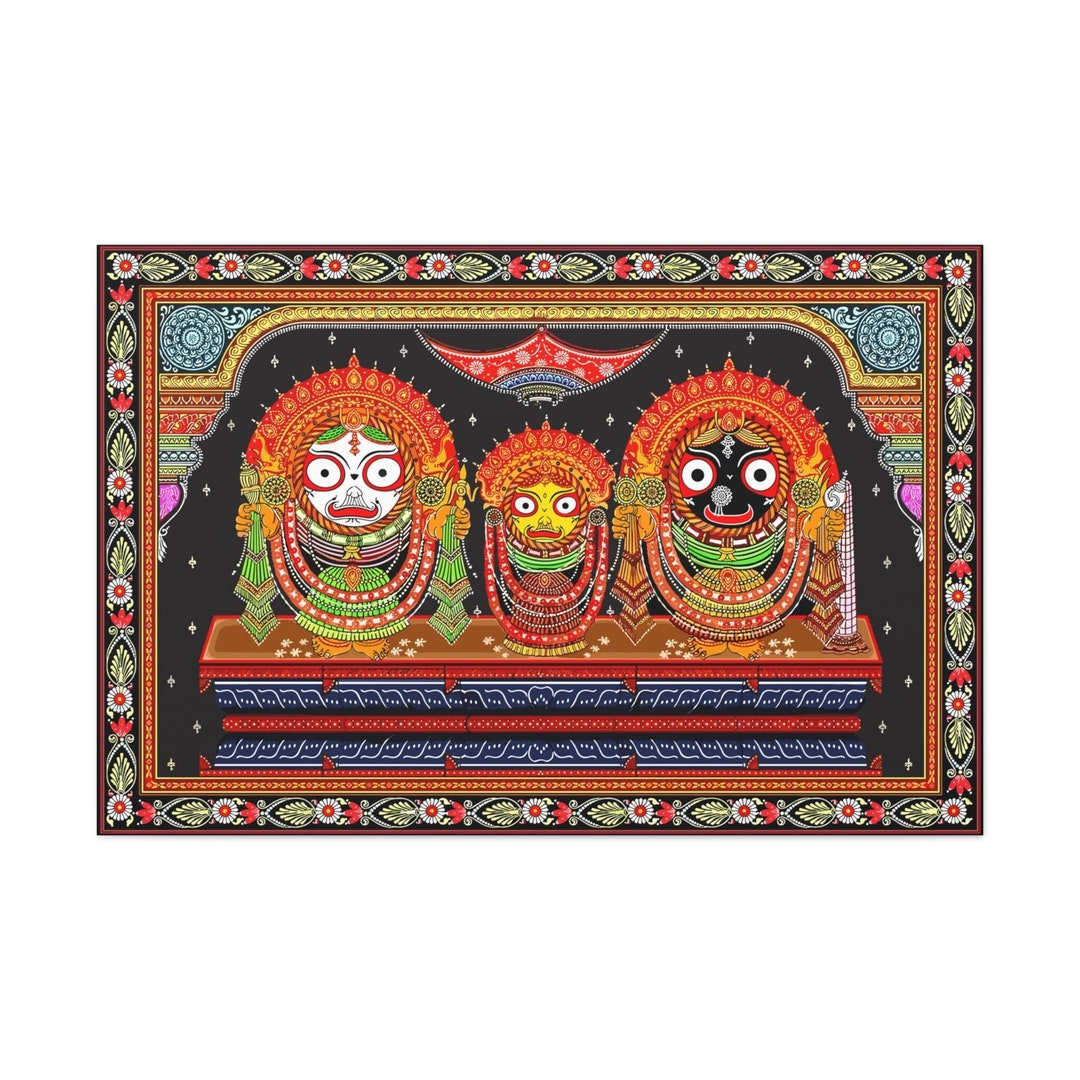 Lord Jagannath Suna Besa Pattachitra Painting Radha Krishna Madhubani ...