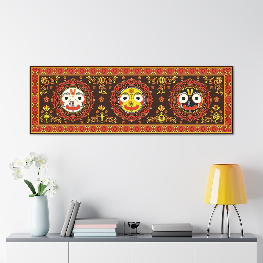 Lord Jagannath Subhadra Baladev Pattachitra Painting | Radha Krishna ...