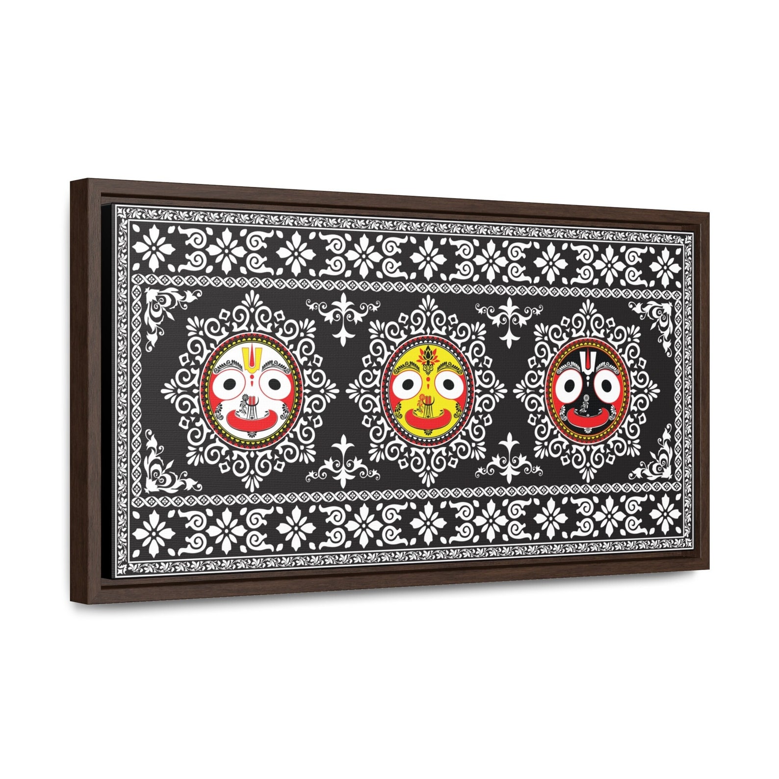 Lord Jagannath Subhadra Baladev Mandala Pattachitra Painting | Krishna ...