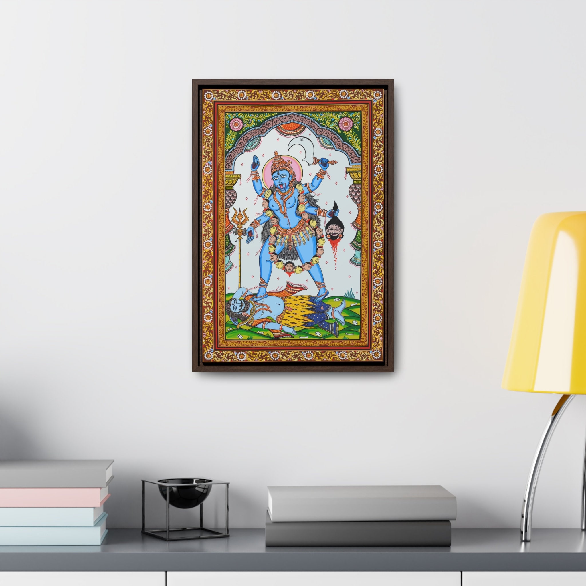 Kali Mata Canvas, Maa Maha Kali Pattachitra Painting, Hindu Goddess Art ...