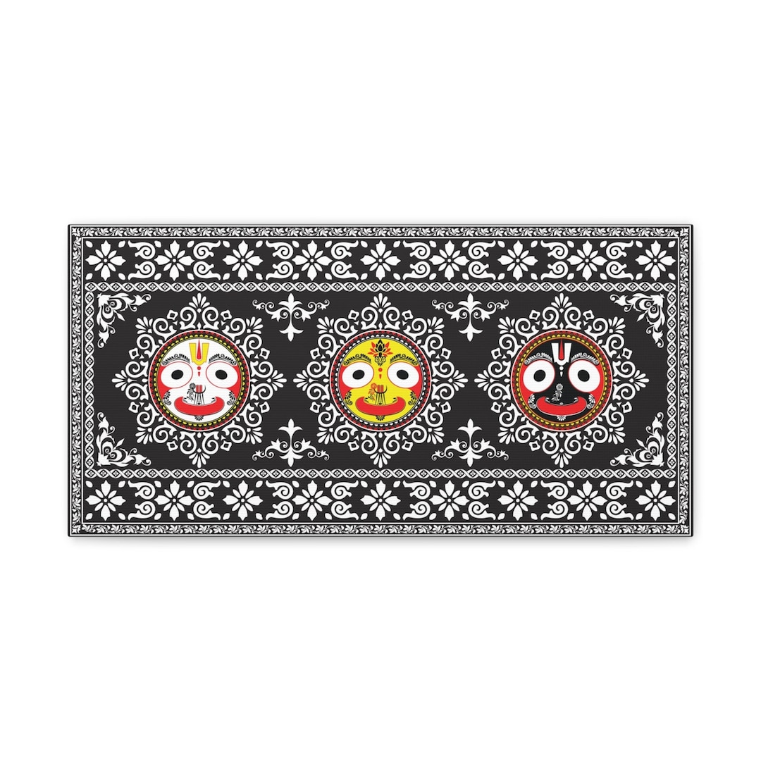 Lord Jagannath Subhadra Baladev Mandala Pattachitra Painting | Krishna ...