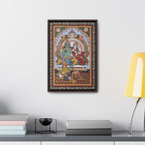 Lord Shri Rama, Sita & Hanuman Darbar Handmade Pattachitra Painting ...