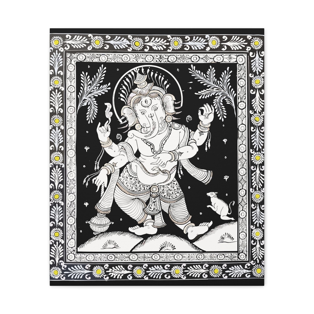 Sri Ganesha Handmade Pattachitra Painting | Kalamkari, Madhubani, Warli ...
