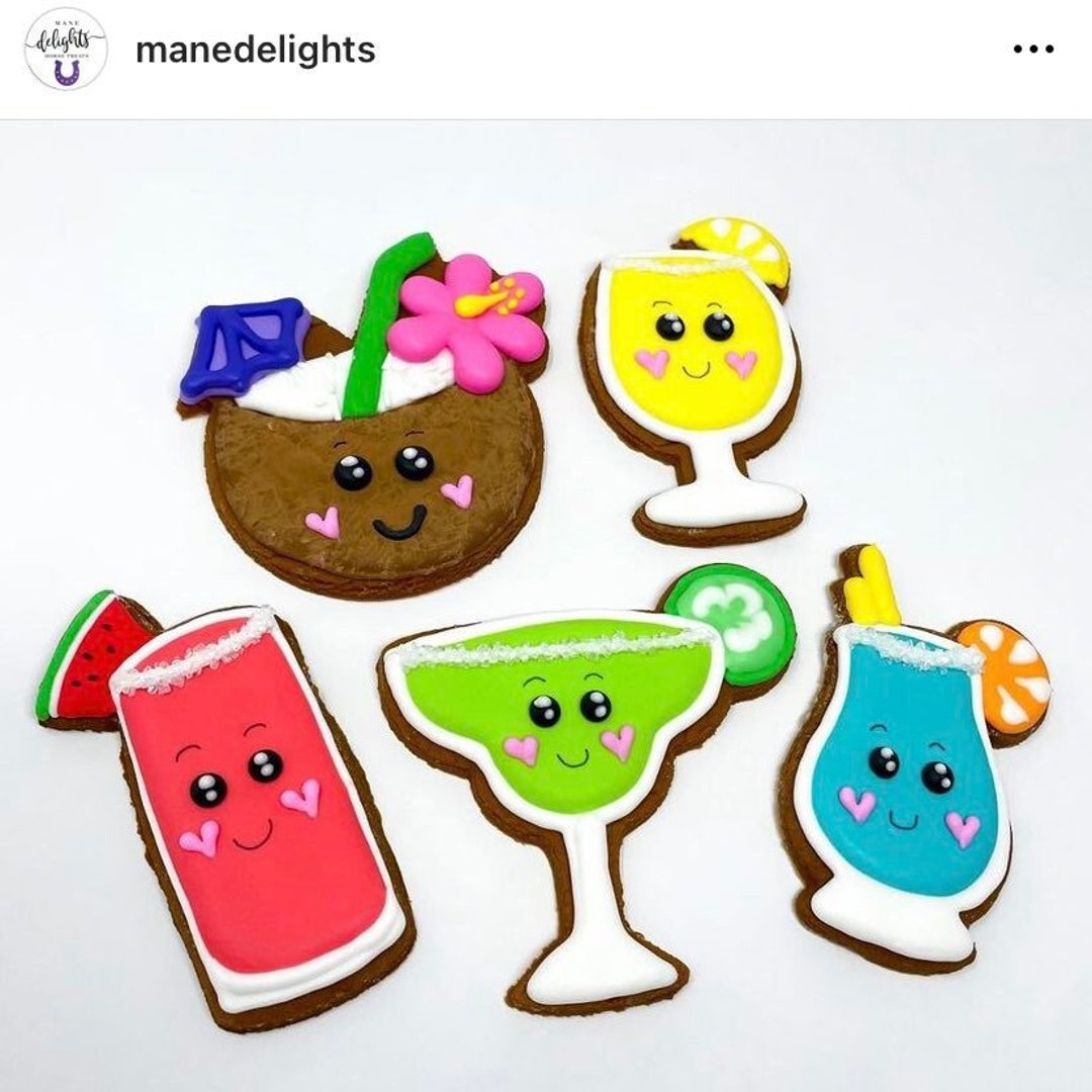 Cocktail Cookie Cutter (cutters, Martini, Alcohol, Drink, Tropical ...