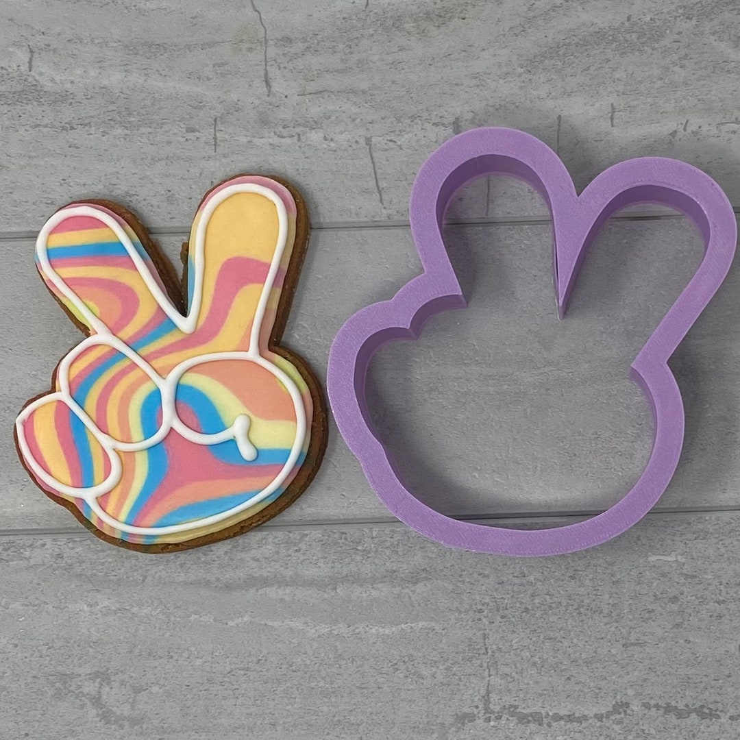Peace Hand, Fingers, Sign Emoji Cookie Cutter - Groovy - Etsy