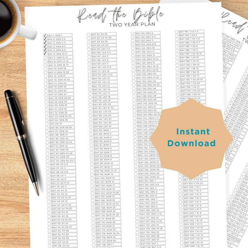 Two Year Bible Reading Plan 2 Year Bible Reading Plan PDF Printable ...