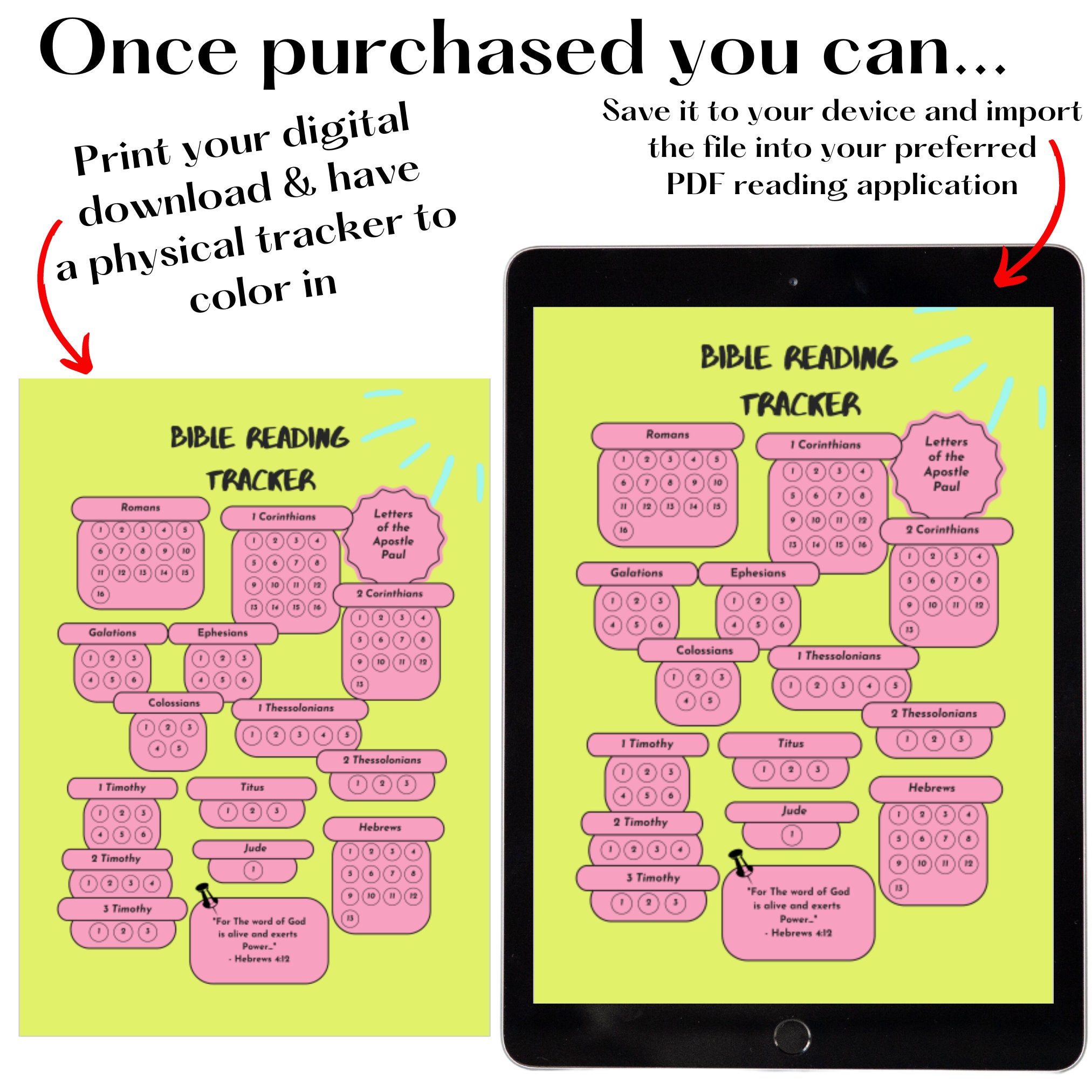Daily Bible Reading Progress Tracker for Youth Printable Bible Reading ...