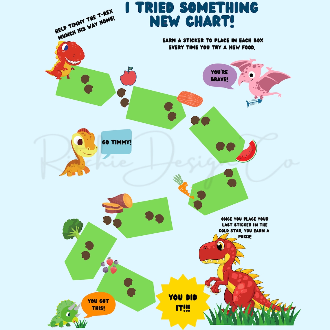 Picky Eater Reward Chart Printable for Preschoolers Try New Foods ...