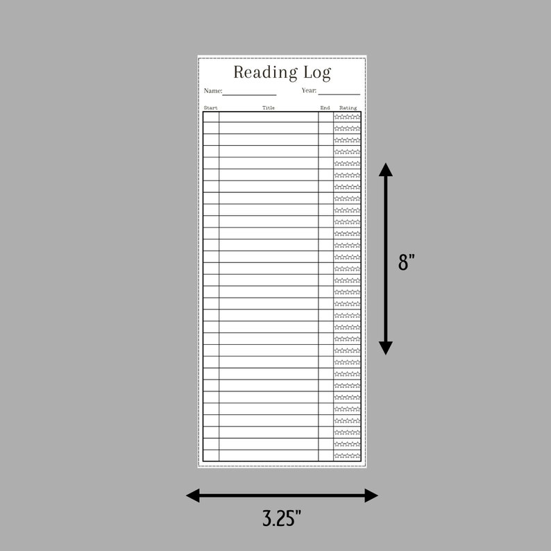 Reading Log Bookmark Printable | Track Your Reading | Book Tracker ...