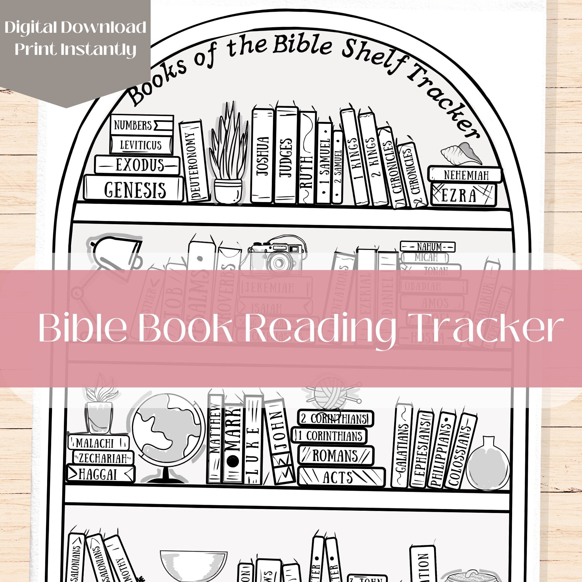 Bible Reading Tracker Book & Chapter Bundle Books of the Bible ...