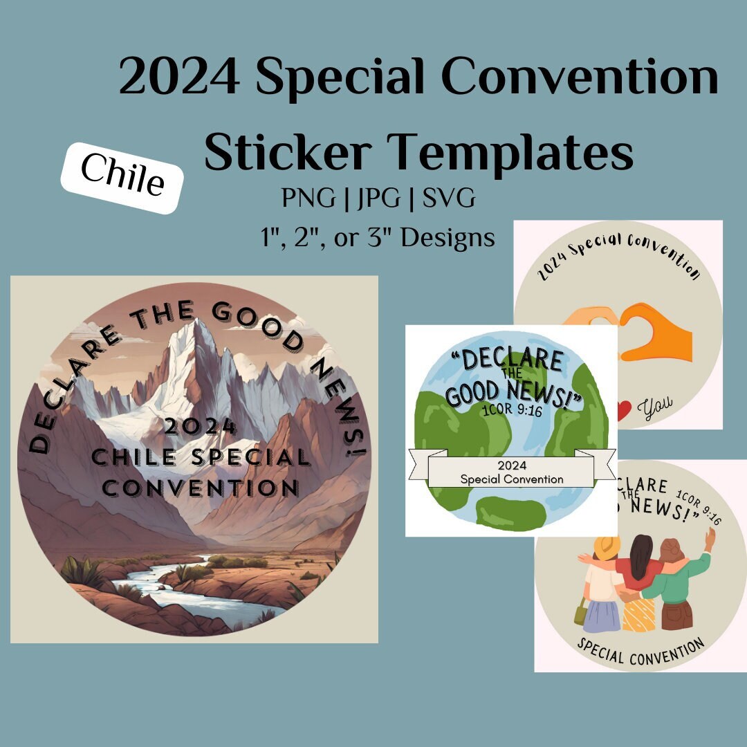 2024 Special Convention Sticker Template Chile Convention Gifts Digital ...