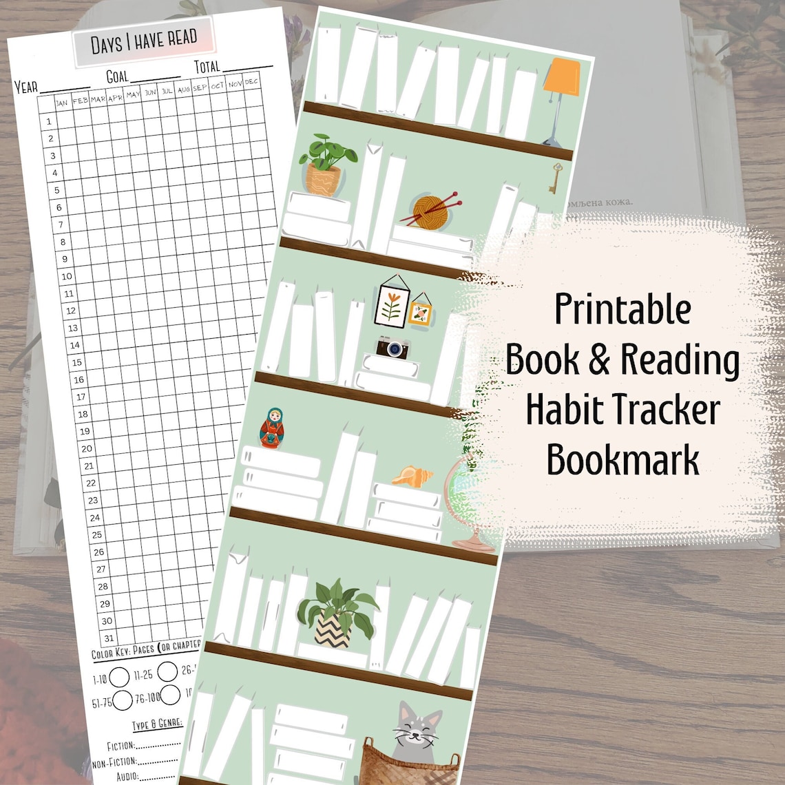 Reading Habit Tracker Bookmark Book Lover's Gift - Etsy