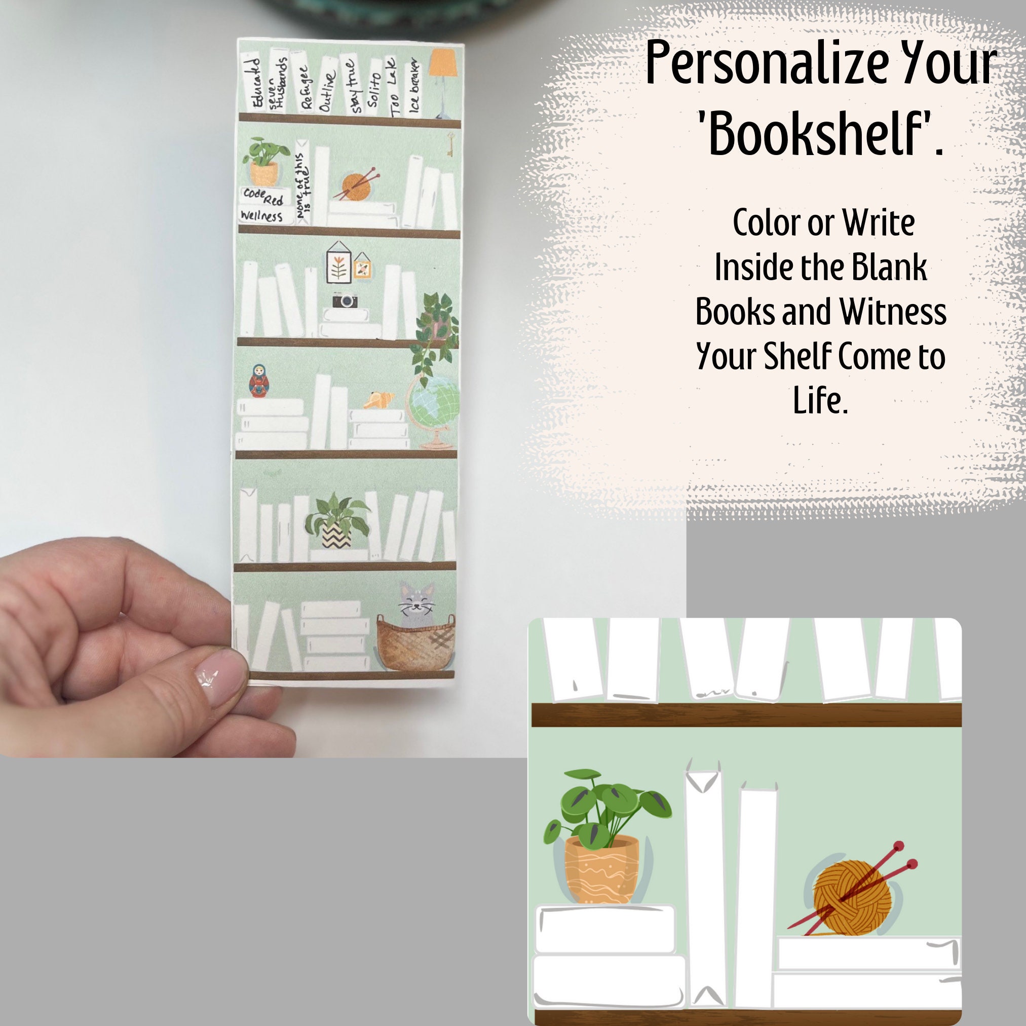 Reading Habit Tracker Bookmark | Book Lover's Gift | Yearly & Monthly ...