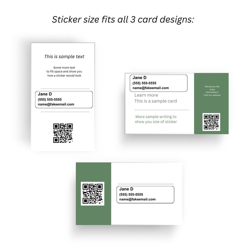 JW Contact Card Labels With Personalized Contact Information Fits All ...