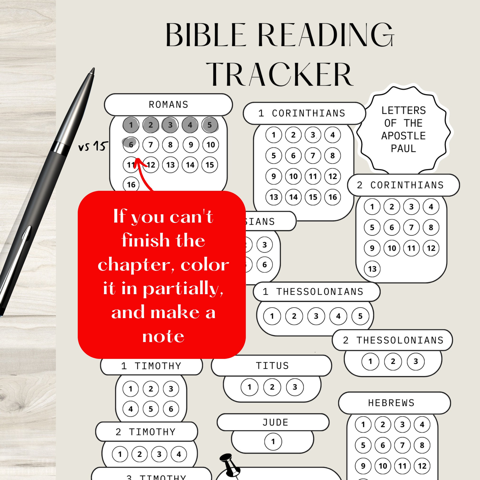 Modern Minimalist Bible Reading Progress Tracker Bible Book Tracker ...