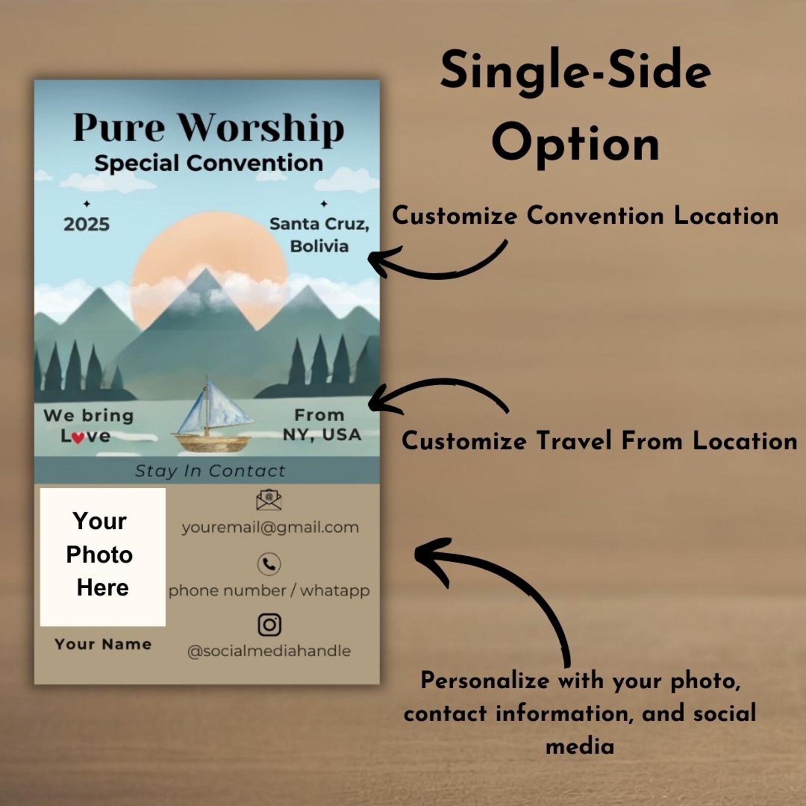 Custom JW Special Convention Contact Card | Pure Worship 2025 ...
