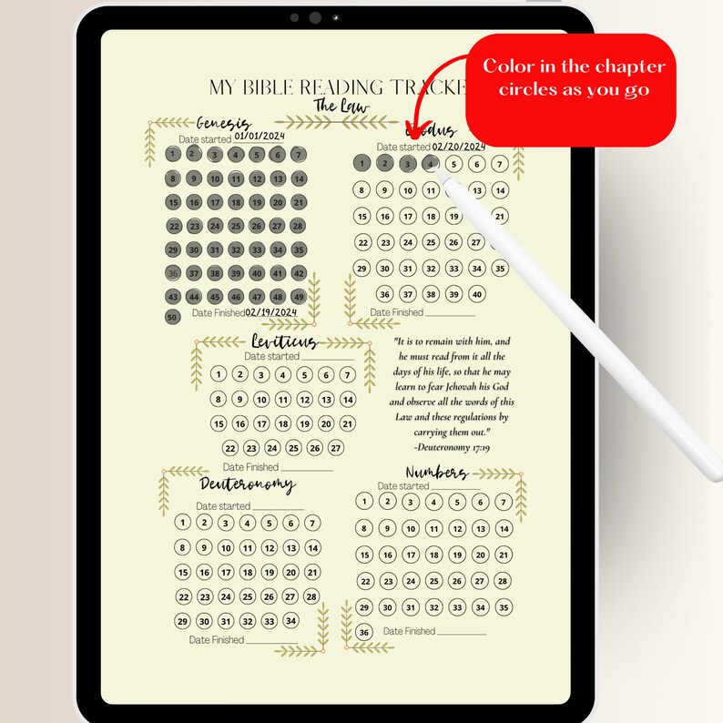 Daily Bible Reading Progress Tracker | Bible Reading Log | Bible Book ...