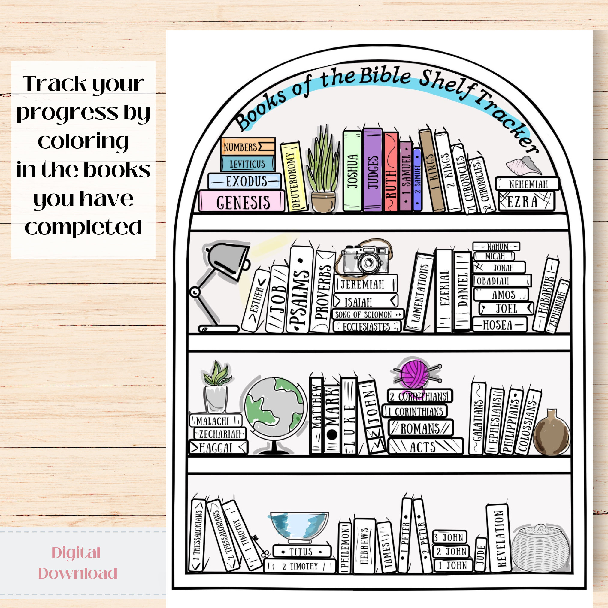 Bible Reading Tracker Book & Chapter Bundle Books of the Bible ...