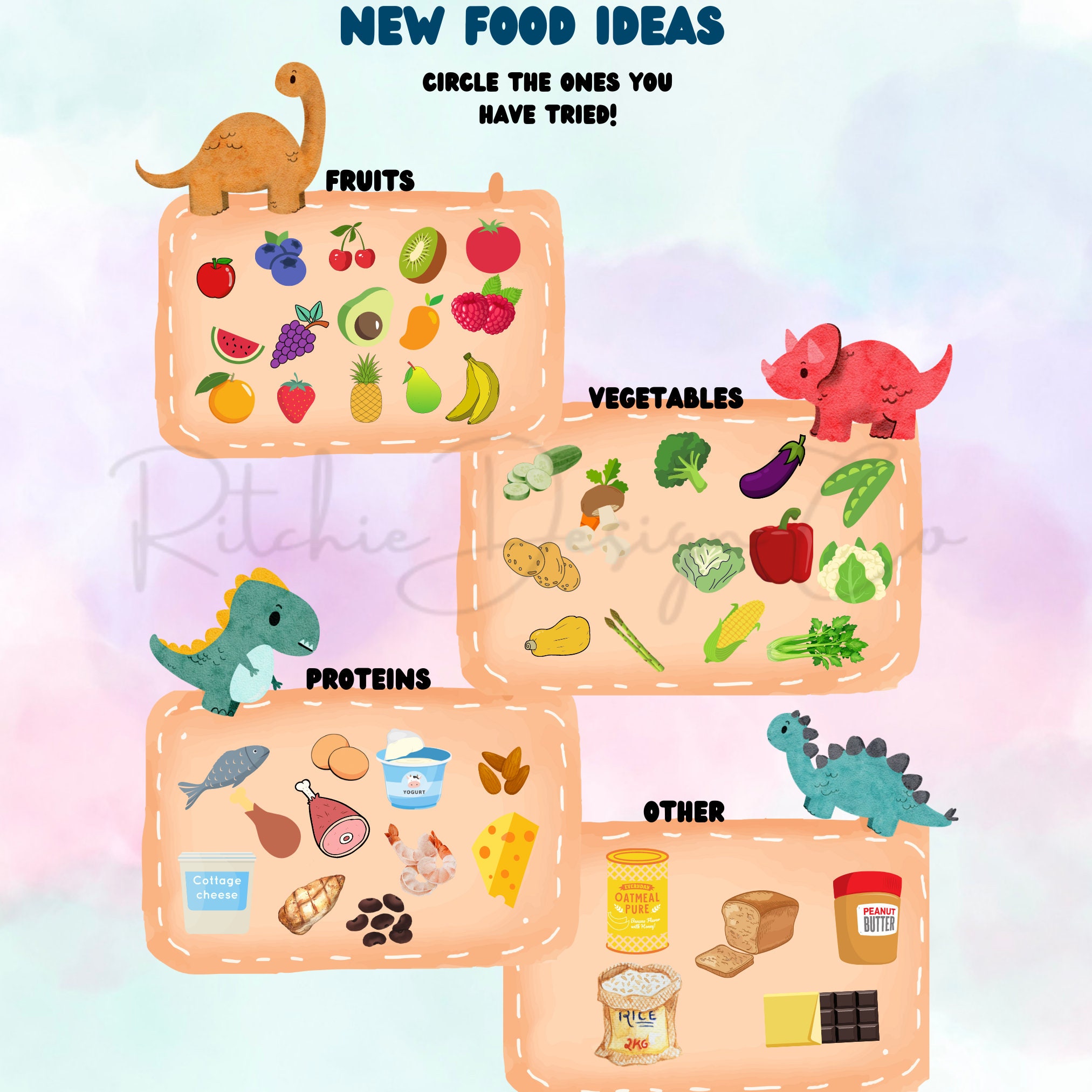 Picky Eater Reward Chart Printable for Preschoolers Try New Foods ...