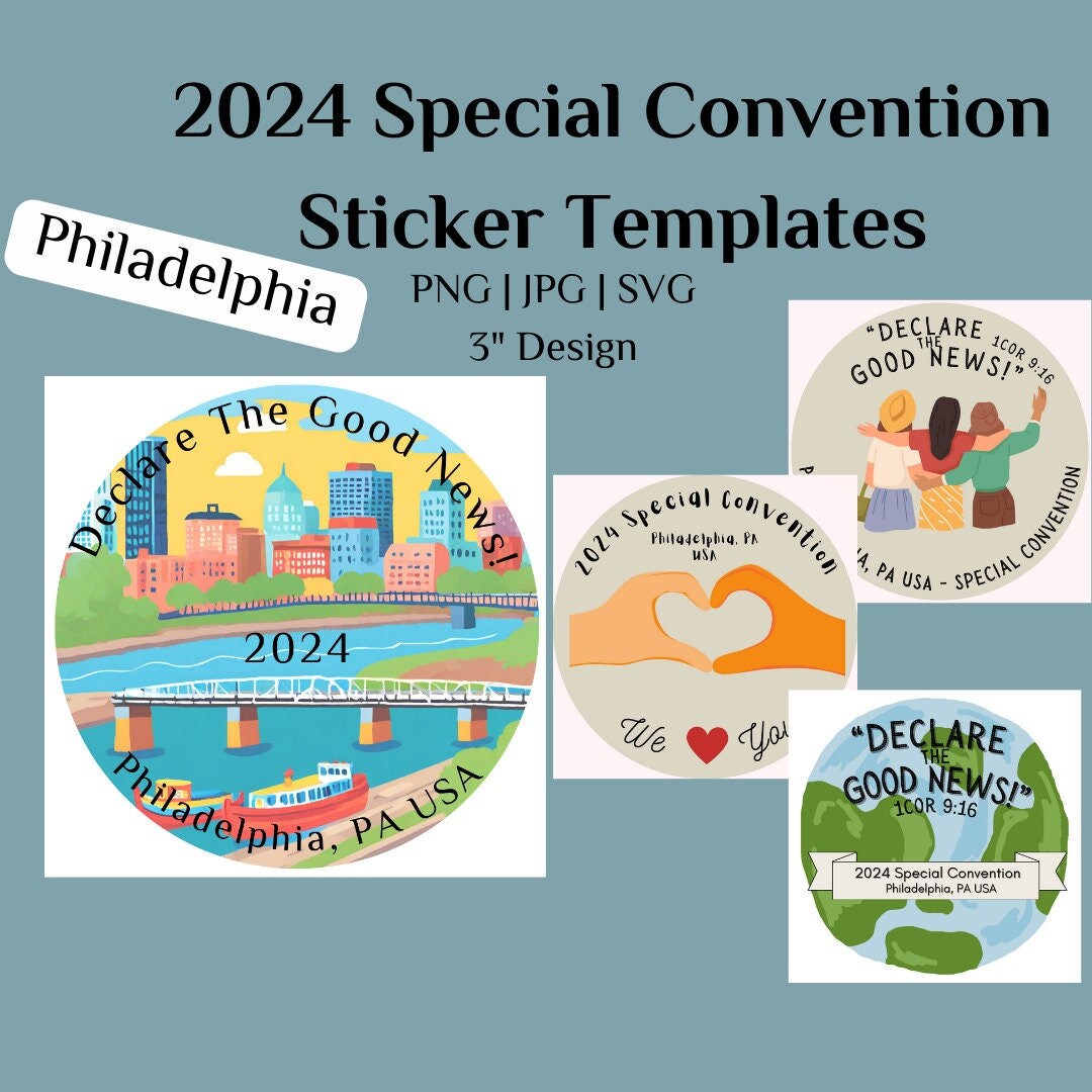 2024 Special Convention Sticker Template Customized Philadelphia ...