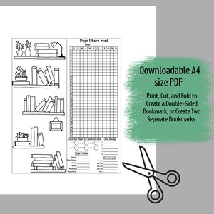 Reading Habit Tracker Bookmark | Book Lover's Gift | Yearly & Monthly ...