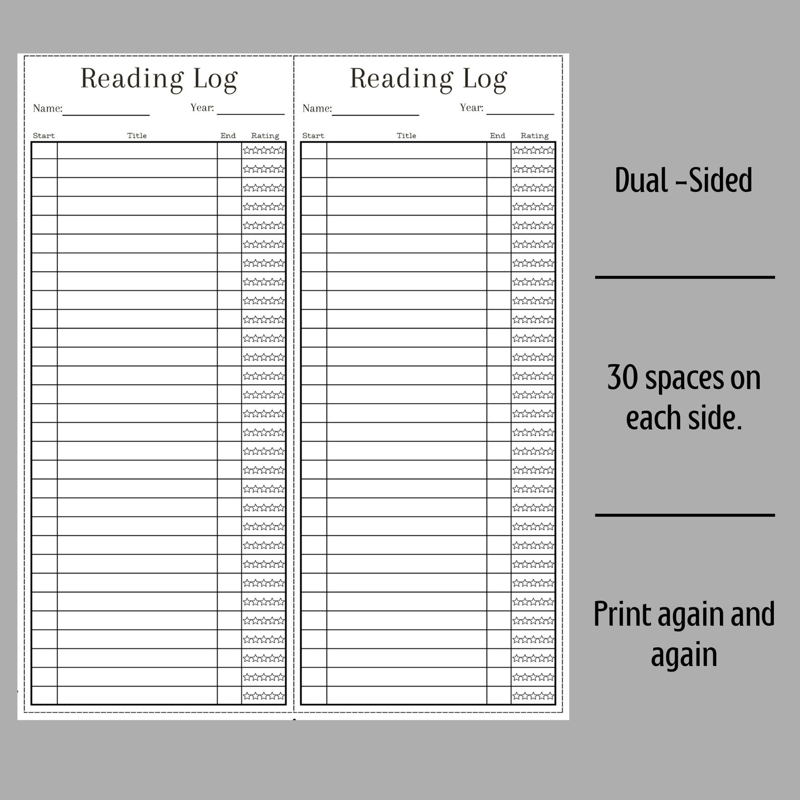 Reading Log Bookmark Printable | Track Your Reading | Book Tracker ...
