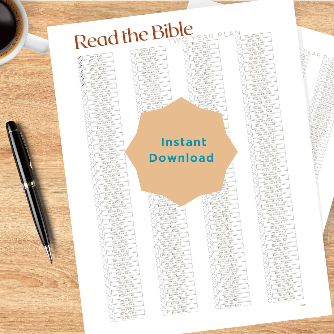 Two Year Bible Reading Plan 2 Year Bible Reading Schedule PDF Printable ...